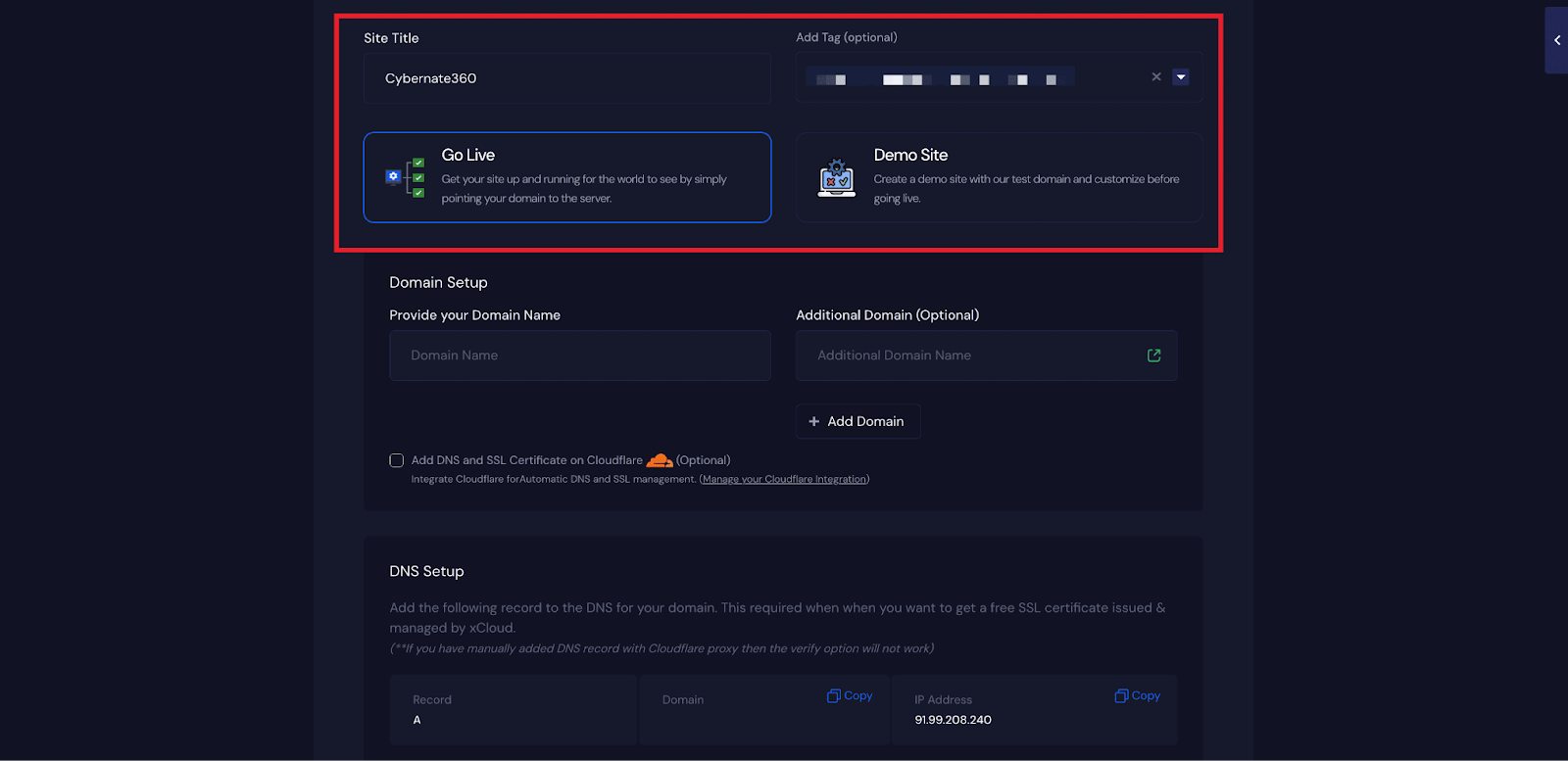 Integrate Cloudflare for DNS Management with xCloud - xCloud