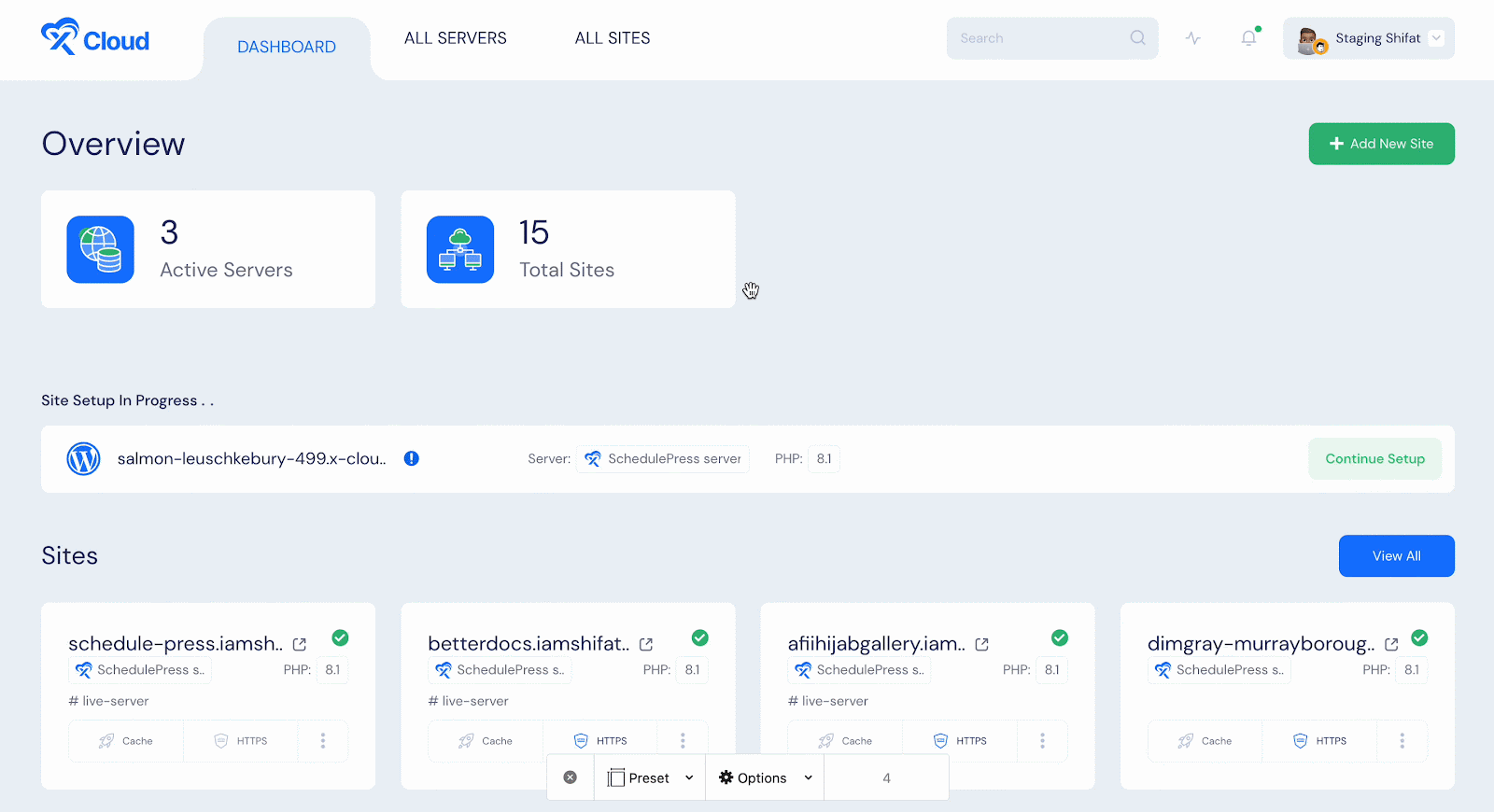 How To Monitor The Ram Cpu And Disk Usage Of A Site Xcloud