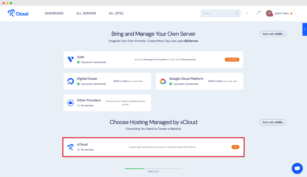 Quick Start Guide: Setup Your First Server & Site With xCloud Managed Servers - xCloud