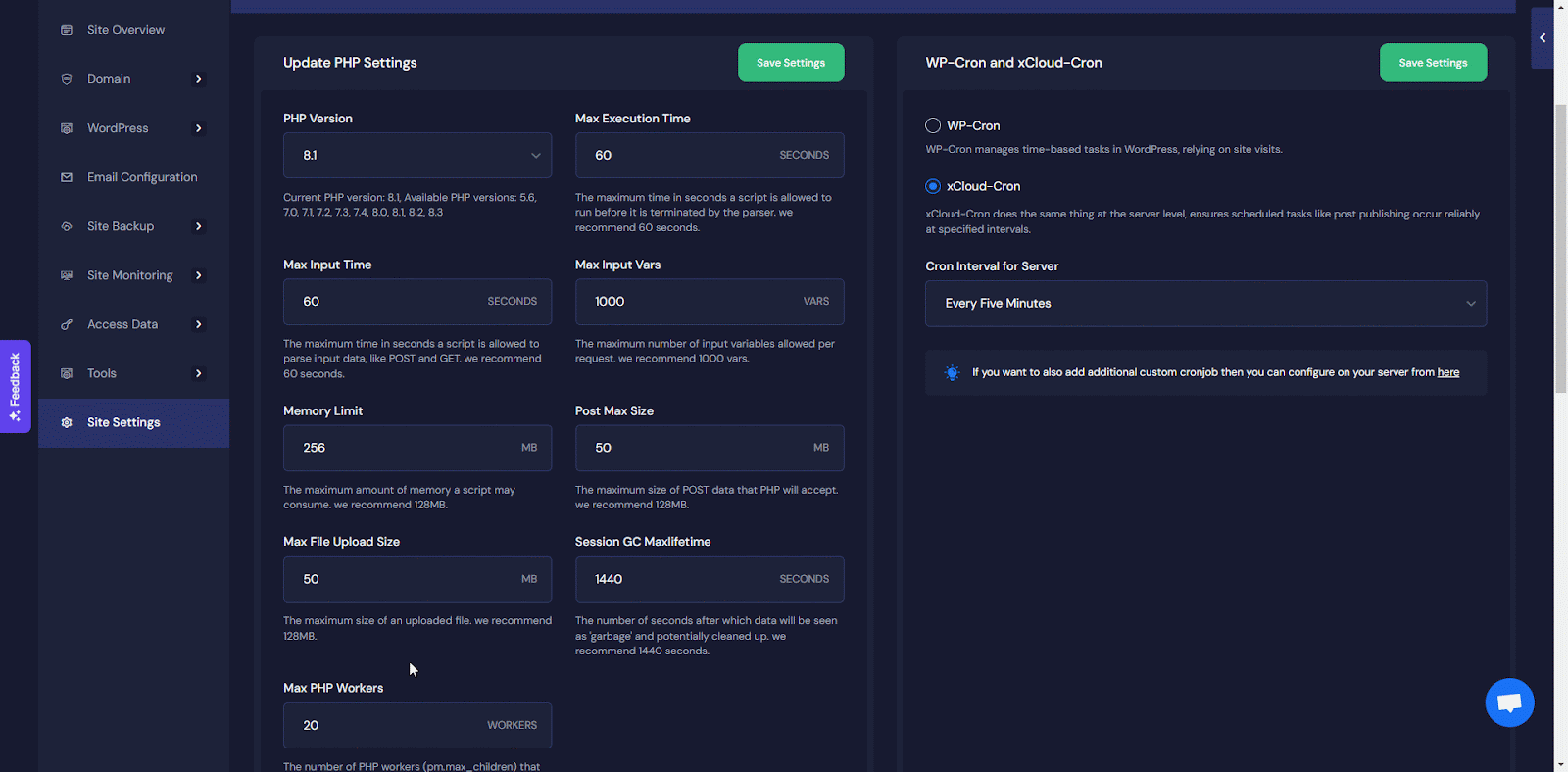How to Adjust PHP Workers in xCloud? - xCloud