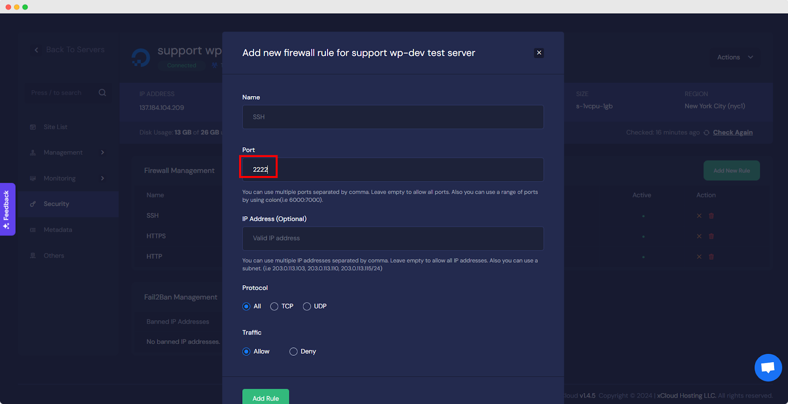 How to Update SSH Port in xCloud? - xCloud
