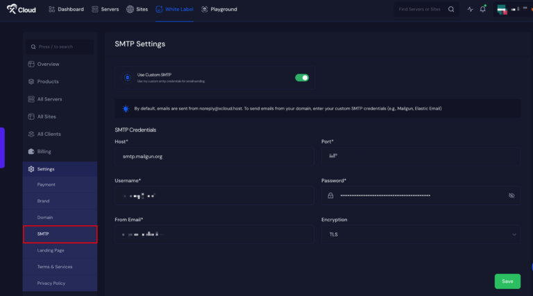 How to Set Up Custom SMTP for Branded Emails in xCloud White Label - xCloud