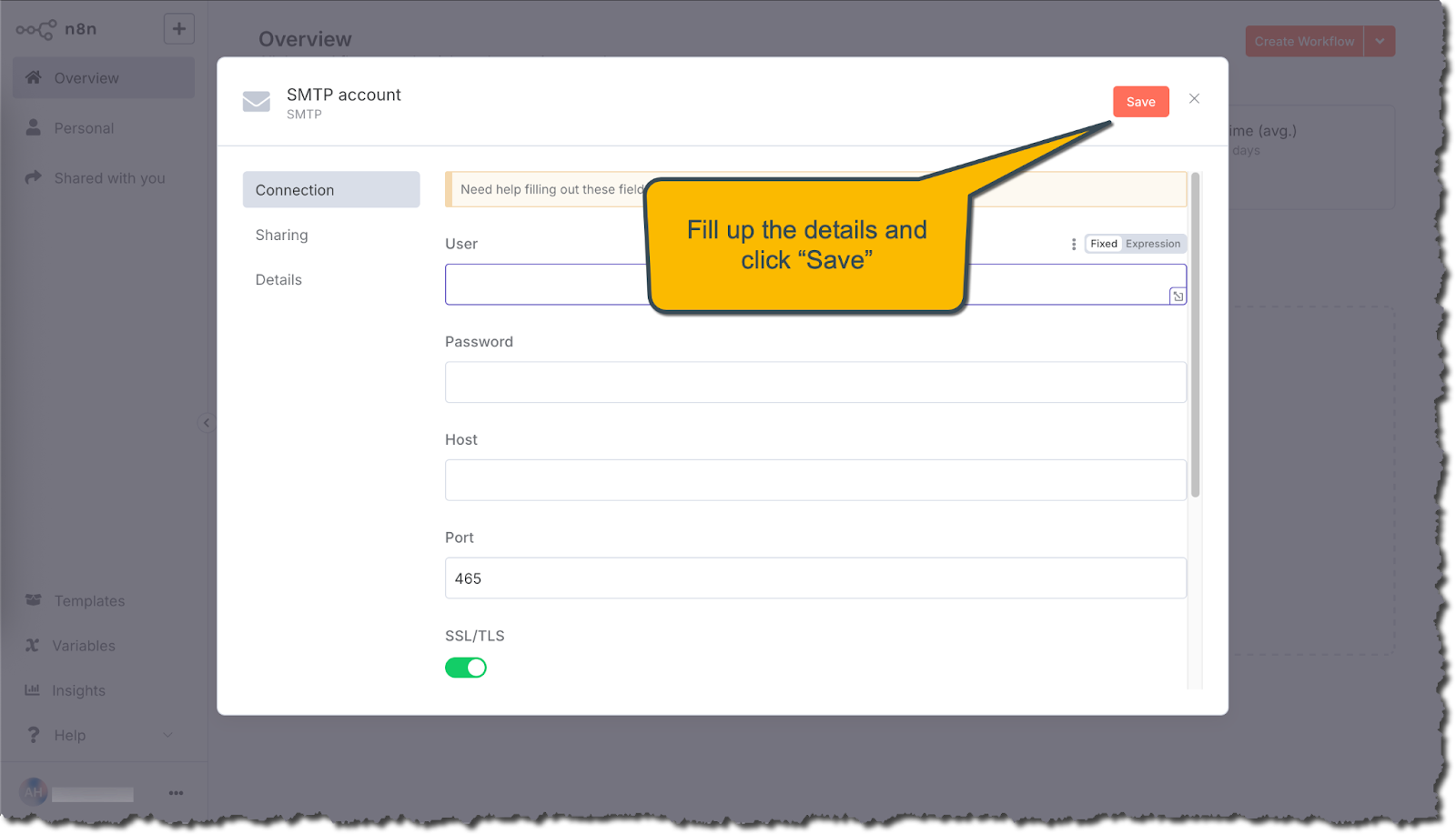 How to Set Up SMTP for n8n with Environment in xCloud - xCloud