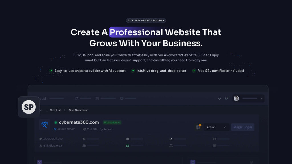 Site.PRO AI Website Builder for Fast, Secure & Scalable Business ...